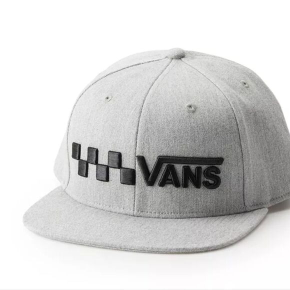 Vans | Accessories | Vans Classic Logo Checkered Snapback Hat Greyblack ...
